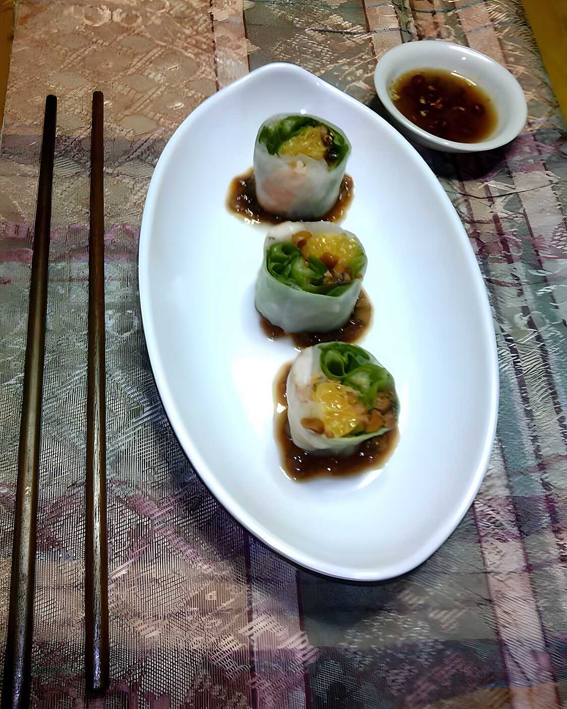 Recipe of Chicken/ Shrimp and Veggie Spring Rolls